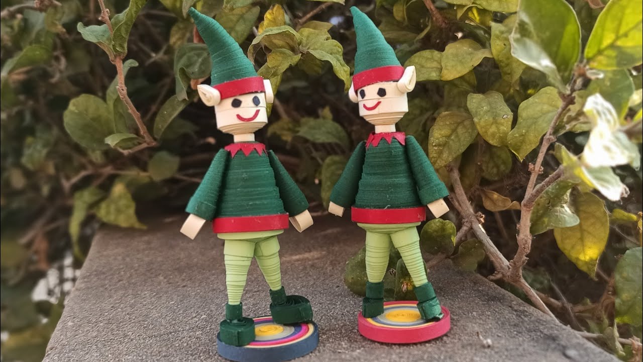 3D Quilling Elves / How to Make Paper Elf - YouTube
