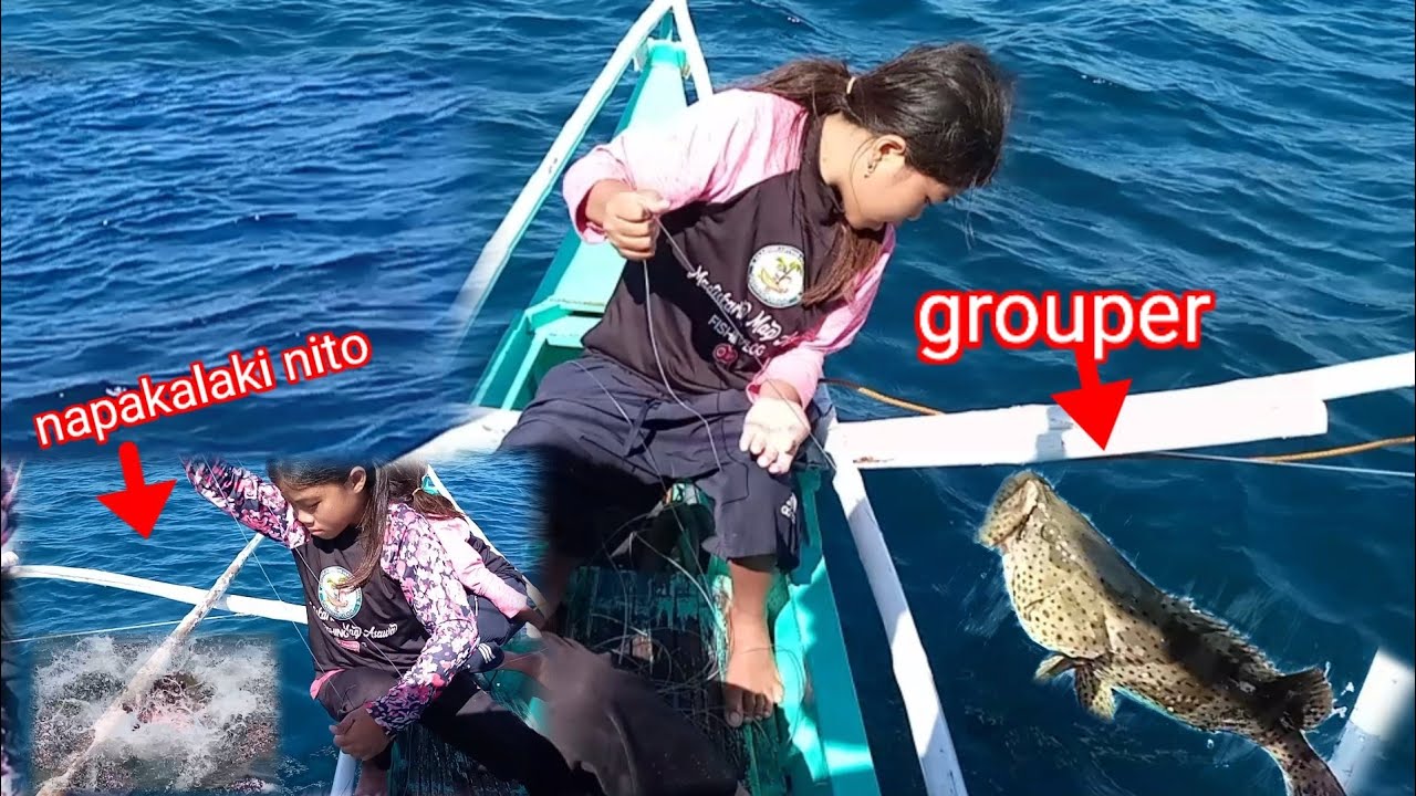 Natulala si joy sa ginawang pamain ni Mhae!!!Big grouper ang kumain ...