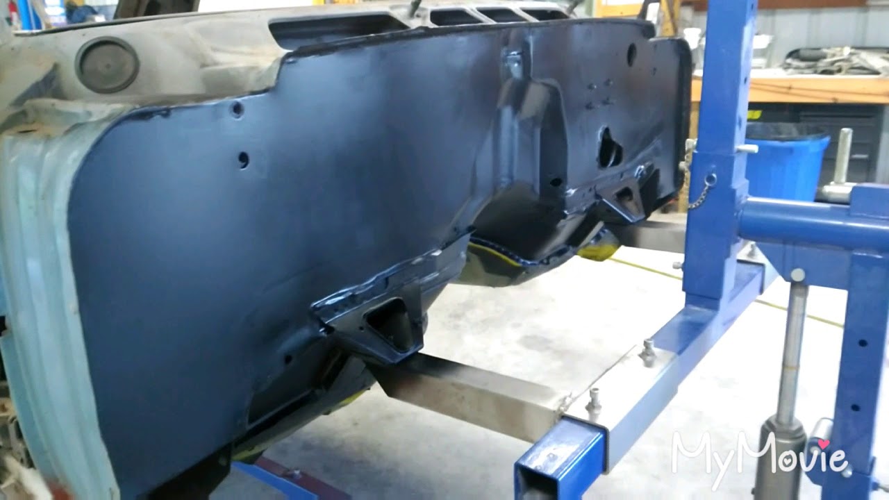 1964 impala SPI epoxy trunk and firewall - YouTube