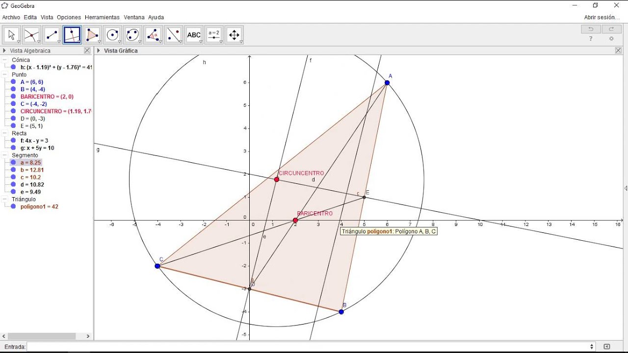 Recta de Euler con Geogebra - YouTube