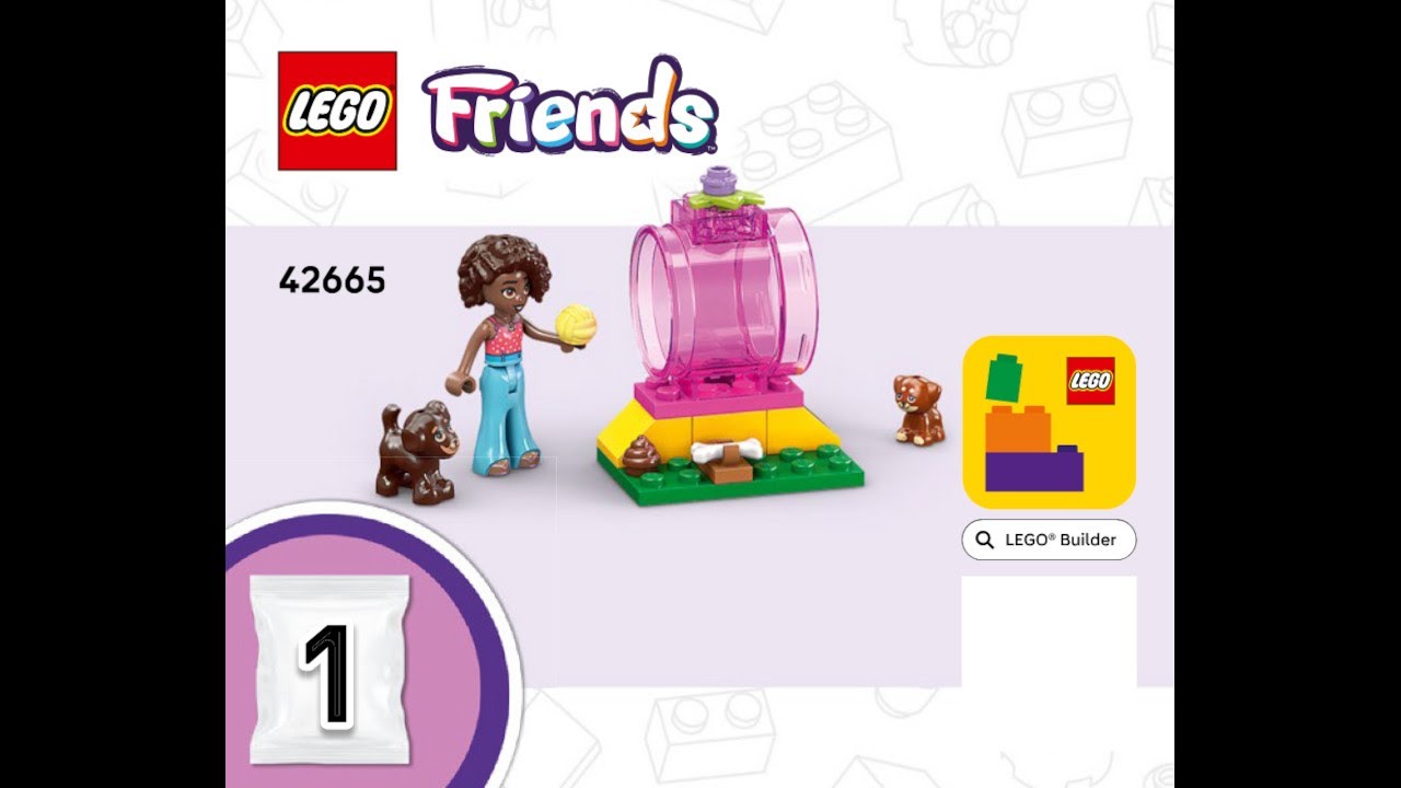 LEGO 42665 Instructions | Friends | Puppy Playground | Book 1: Tube ...