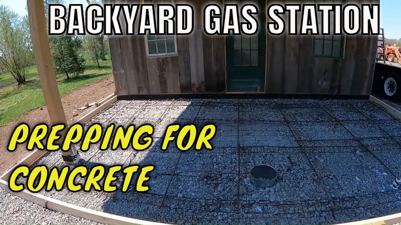 How to Prep a Concrete Pad: Backyard Gas Station Build - YouTube