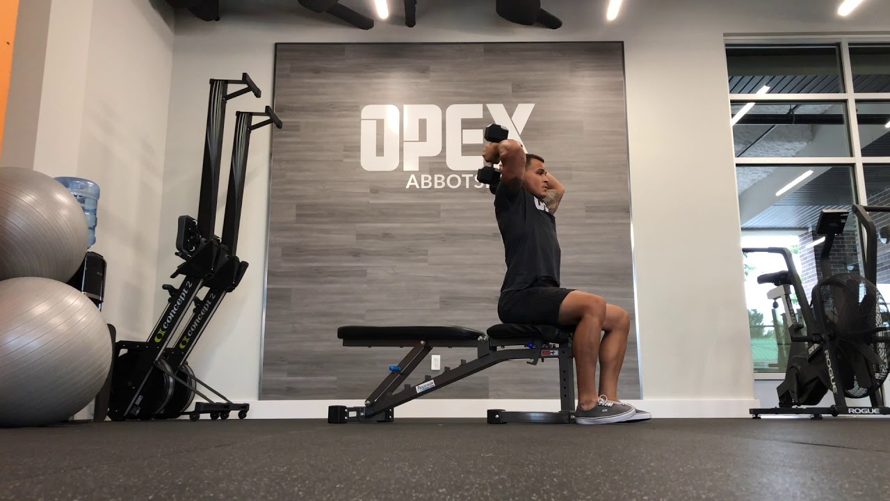 Seated DB OH Tricep Extension - YouTube