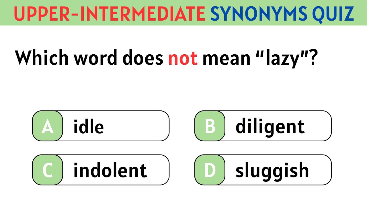 🎯 Spot the Odd One Out! Synonyms Quiz (B2 Level) - YouTube
