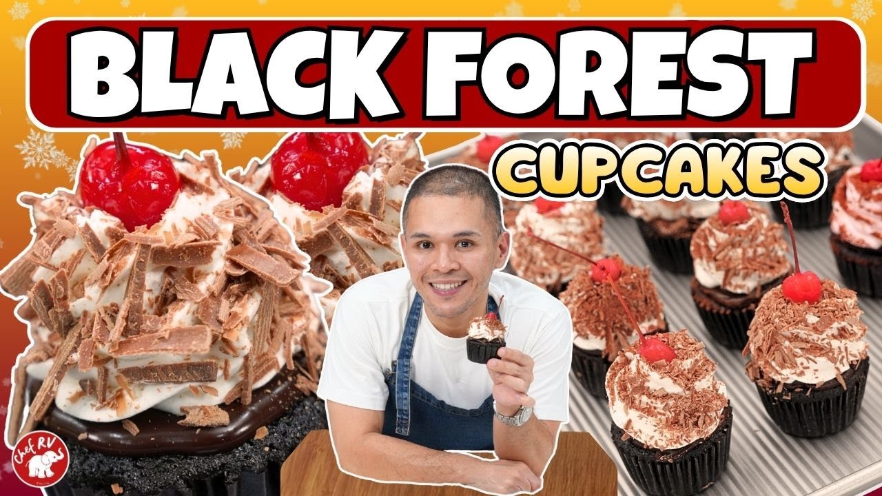 BLACK FOREST CUPCAKES | Chef RV - YouTube