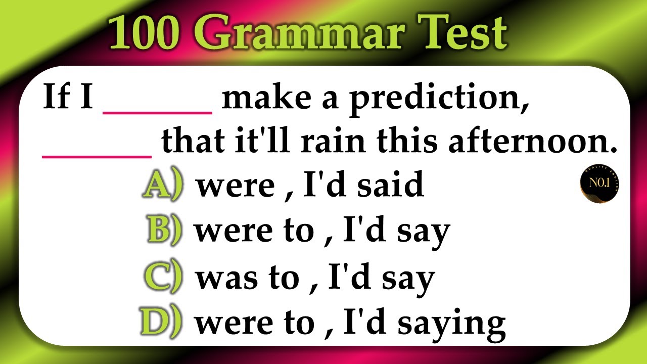 100 English Grammar Mix Questions | Tenses Objective Type Questions for ...