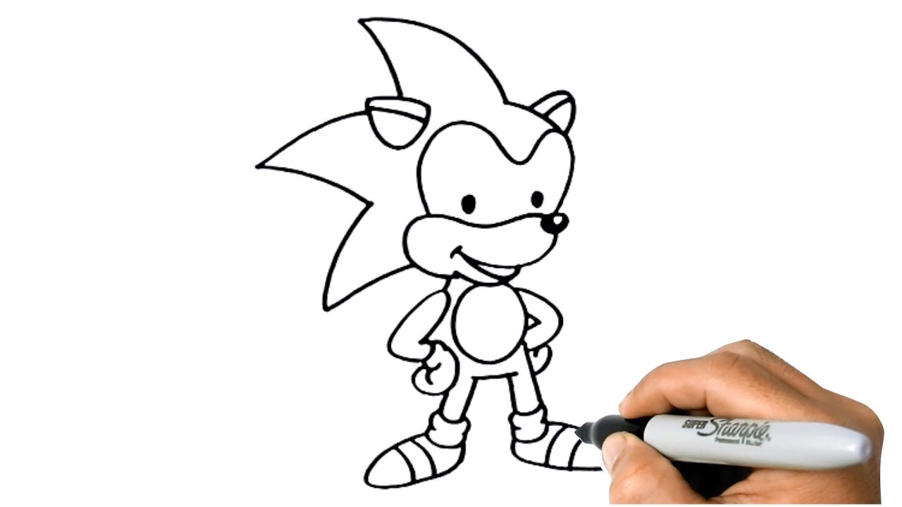 How to DRAW SONIC Easy Step by Step for Beginners - YouTube