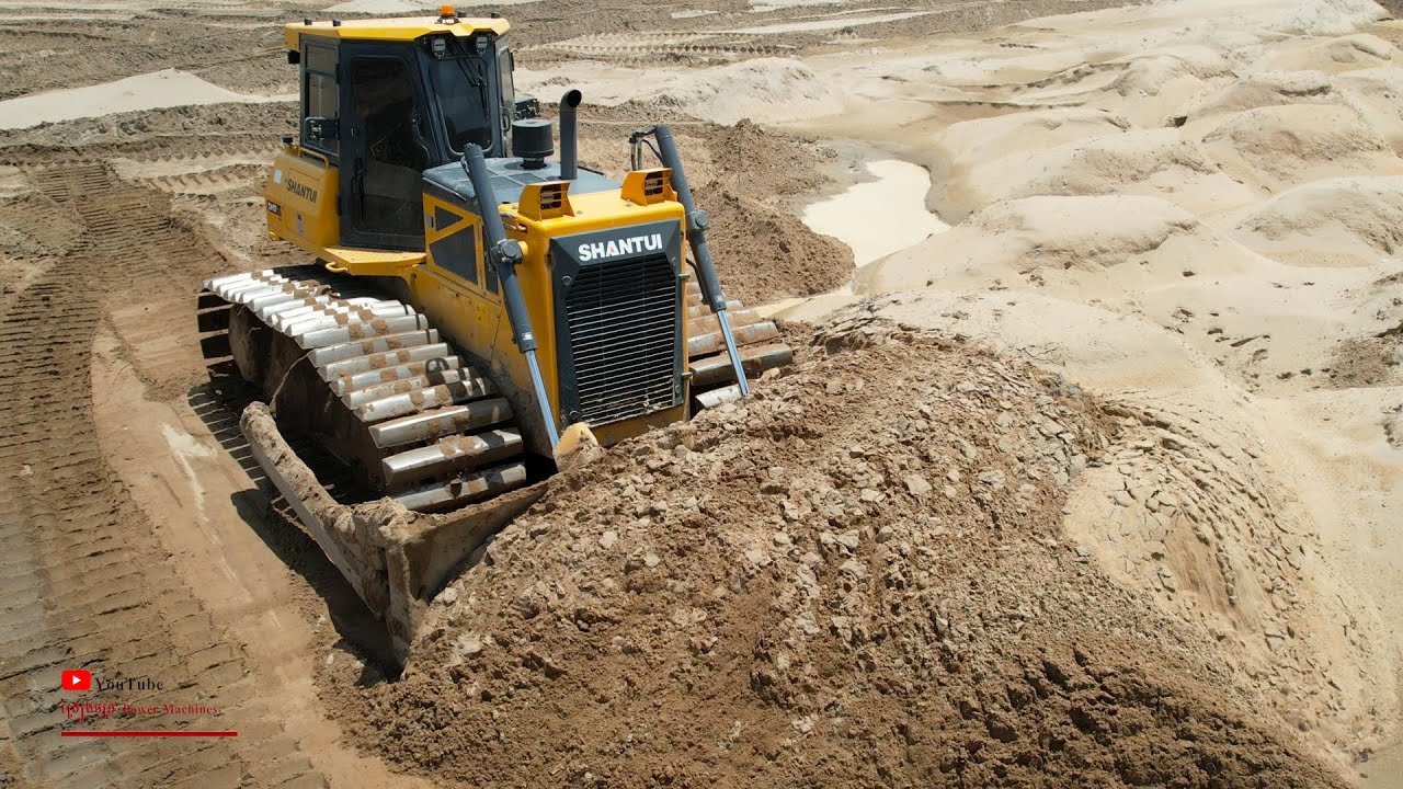 Power Heavy Equipment Removing Sand Hard Machines Push Clearing By ...
