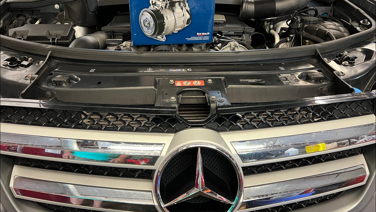 2011 Mercedes-Benz GL 450 DIY replace A/C compressor serpentine belt ...