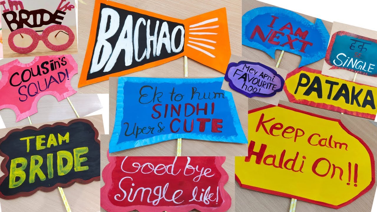 Wedding Props idea||Handmade Beautiful Haldi props|| Amazing Diy Bridal ...