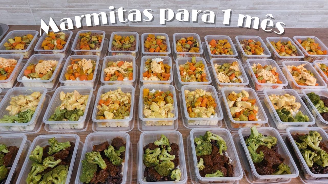 Como fazer marmitas para um mês inteiro | Opções de Cardápio e Dicas de ...