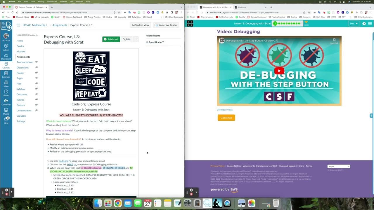 (2022) Code.org, L3: Debugging with Scrat - YouTube