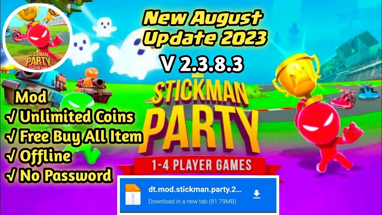 Download Stickman Party 234 Mod Apk New August Update 2023 Version 2.3 ...