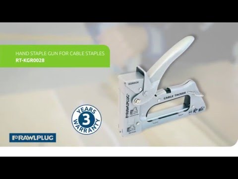 RAWLPLUG Proffessional stapler for cable fixing - YouTube