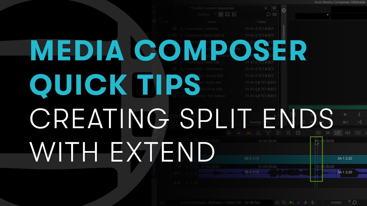 Media Composer Quick Tips: Creating Split Ends with Extend - YouTube