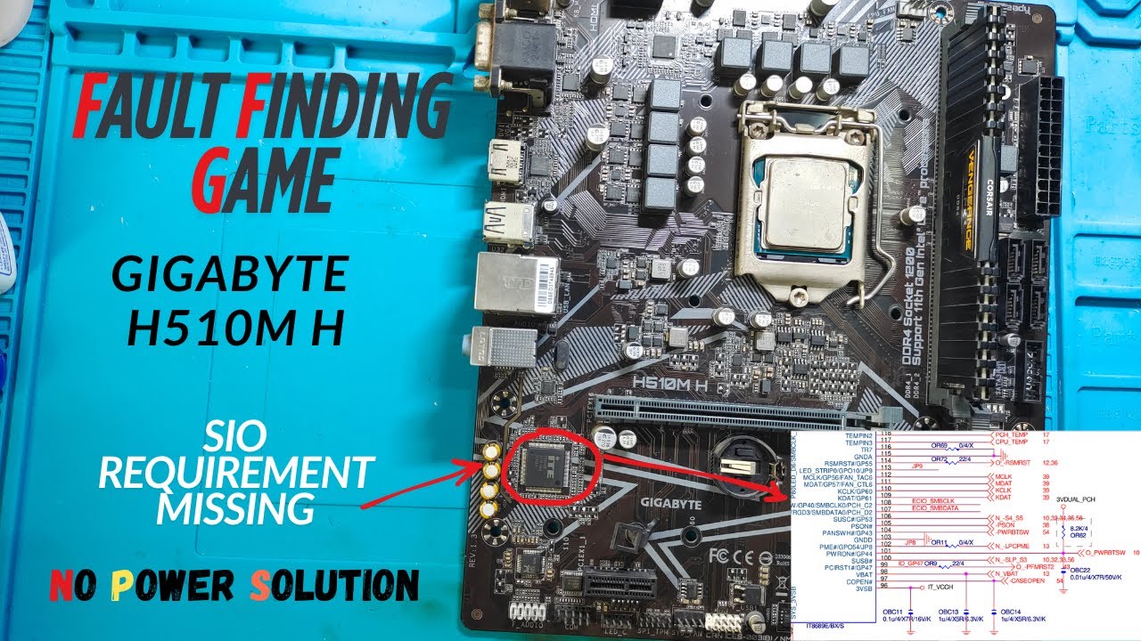 GIGABYTE H510M H NO POWER SOLUTION | SIO REQUIREMENT TESTING ONE BY ONE ...