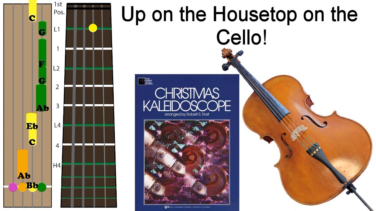 How to Play Up on the Housetop on the Cello (Tabs Tutorial) - YouTube