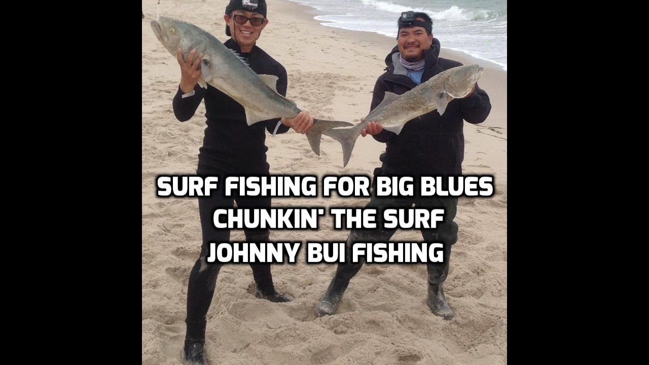 Surf Fishing For BIG BLUEFISH - NJ - YouTube