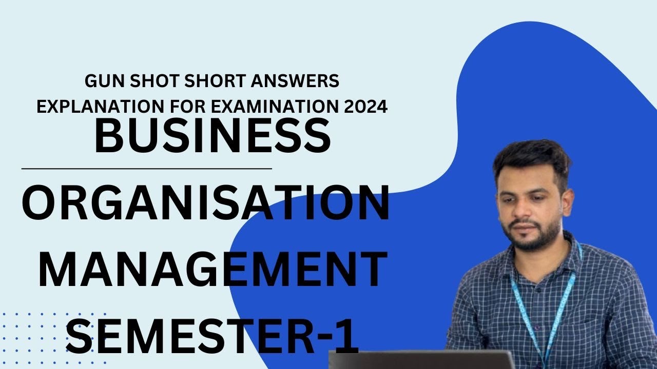 BUSINESS ORGANISATION AND MANAGEMENT (BOM)||SHORT ANSWERS FROM ALL ...