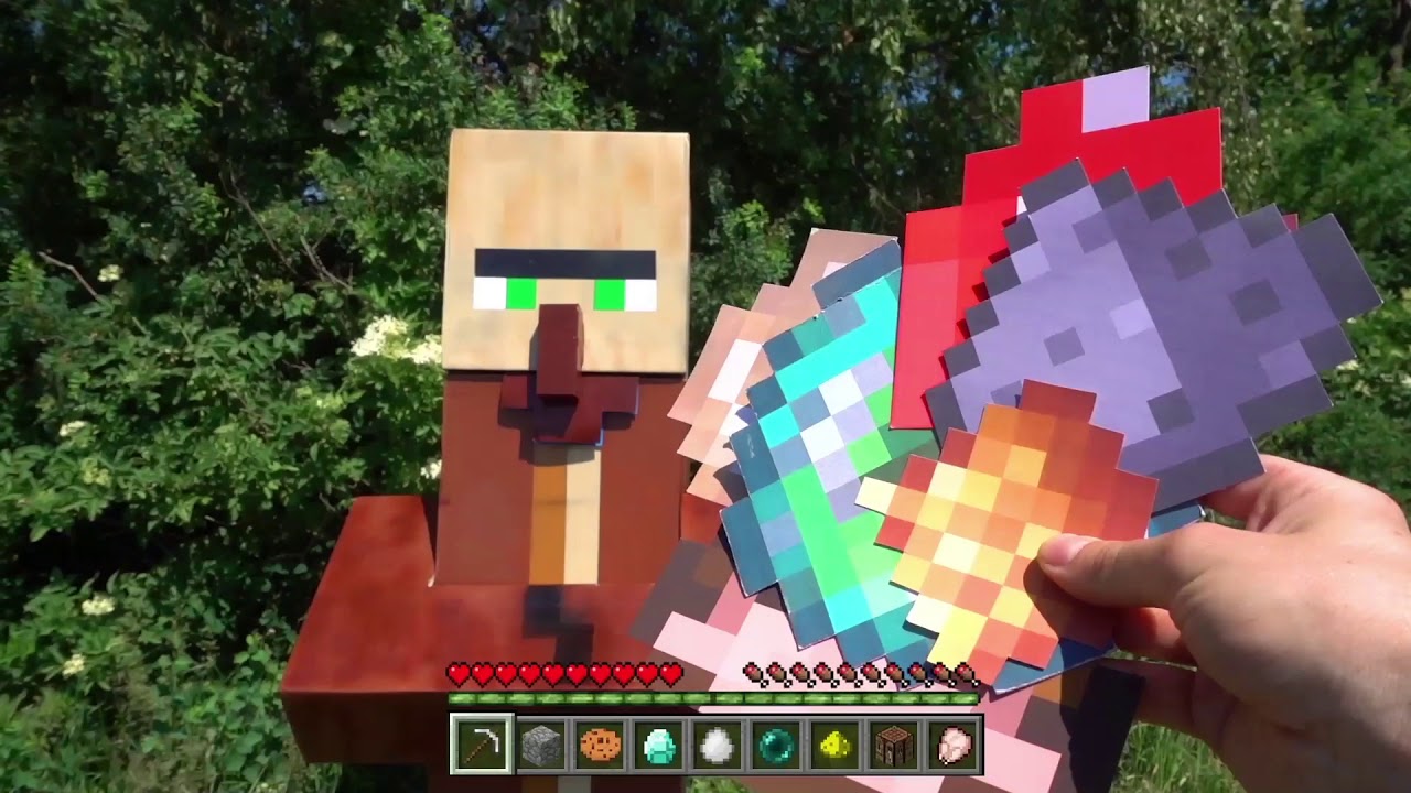Realistic Minecraft in Real Life Villager transfer - IRL Animation ...