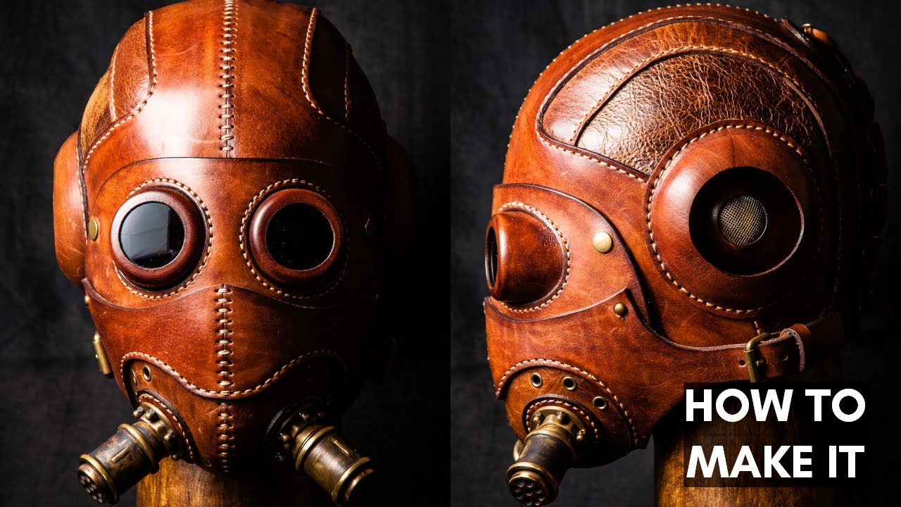 How to Make the Dust Angel Steampunk Leather Mask - YouTube