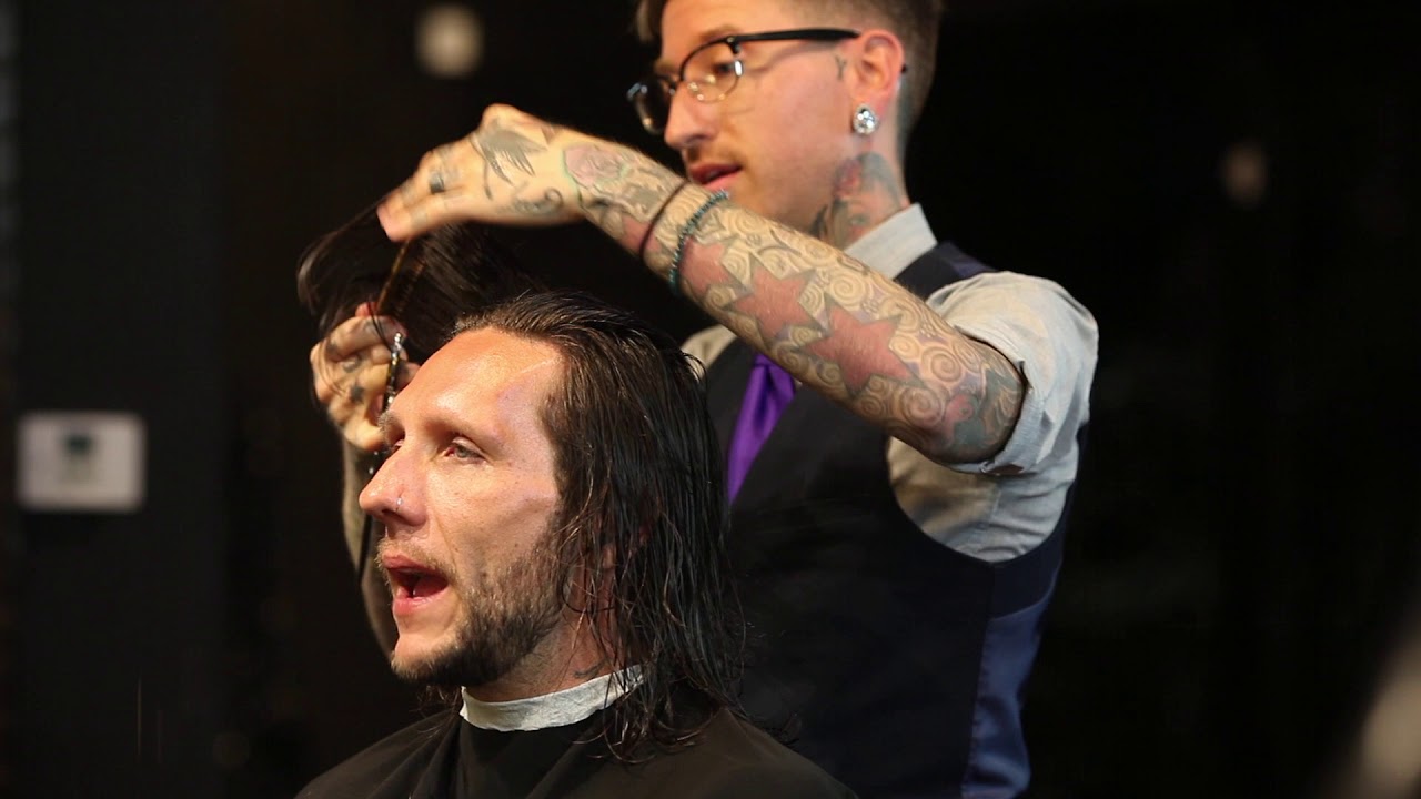Men’s Long Layered Haircut featuring Brandon Novak from MTV’s Jackass ...