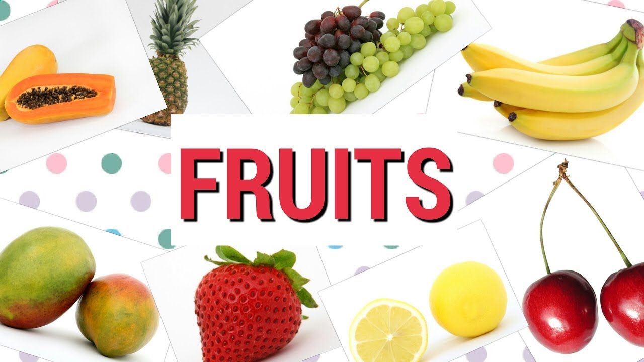 Name of Basic Fruits for kids with real pictures - YouTube