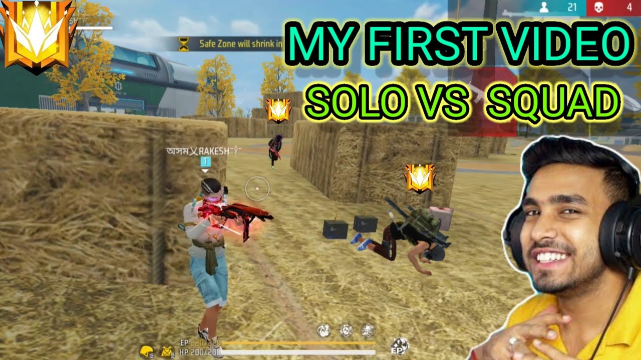 my first video solo vs squad video 🔥🔥// ff creator 2.0 - YouTube