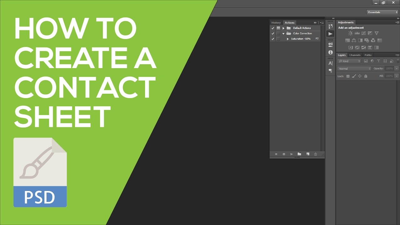 How to Create a Contact Sheet in Photoshop | Tamil | 5 mins - YouTube