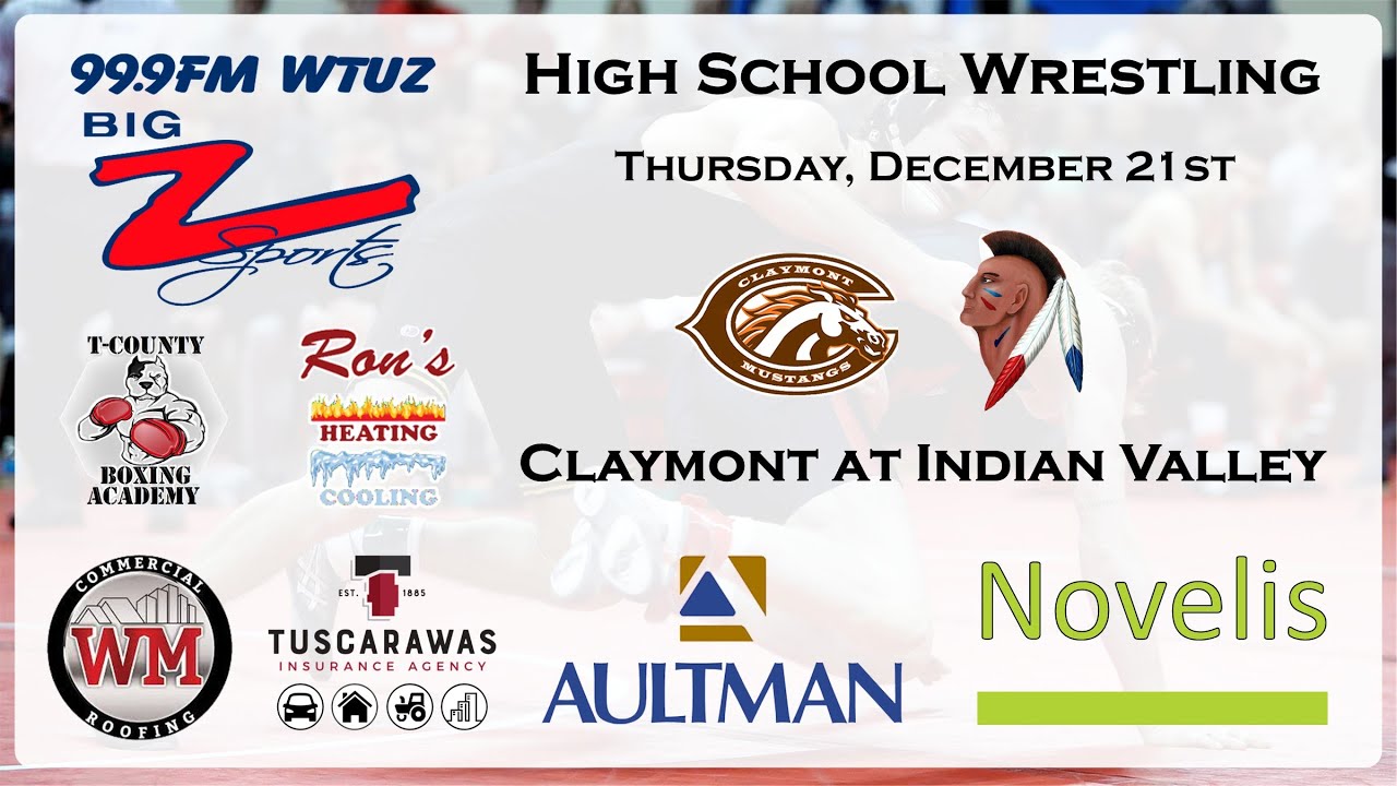 Claymont at Indian Valley - OHSAA Wrestling from BIG Z Sports - WTUZ 99 ...