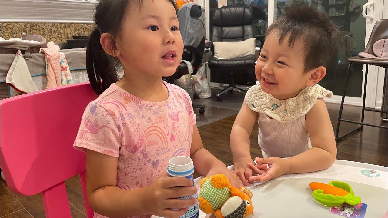 Angie drinking yogurt and doing tongue tricks 😂 Highlight is Jr’s ...