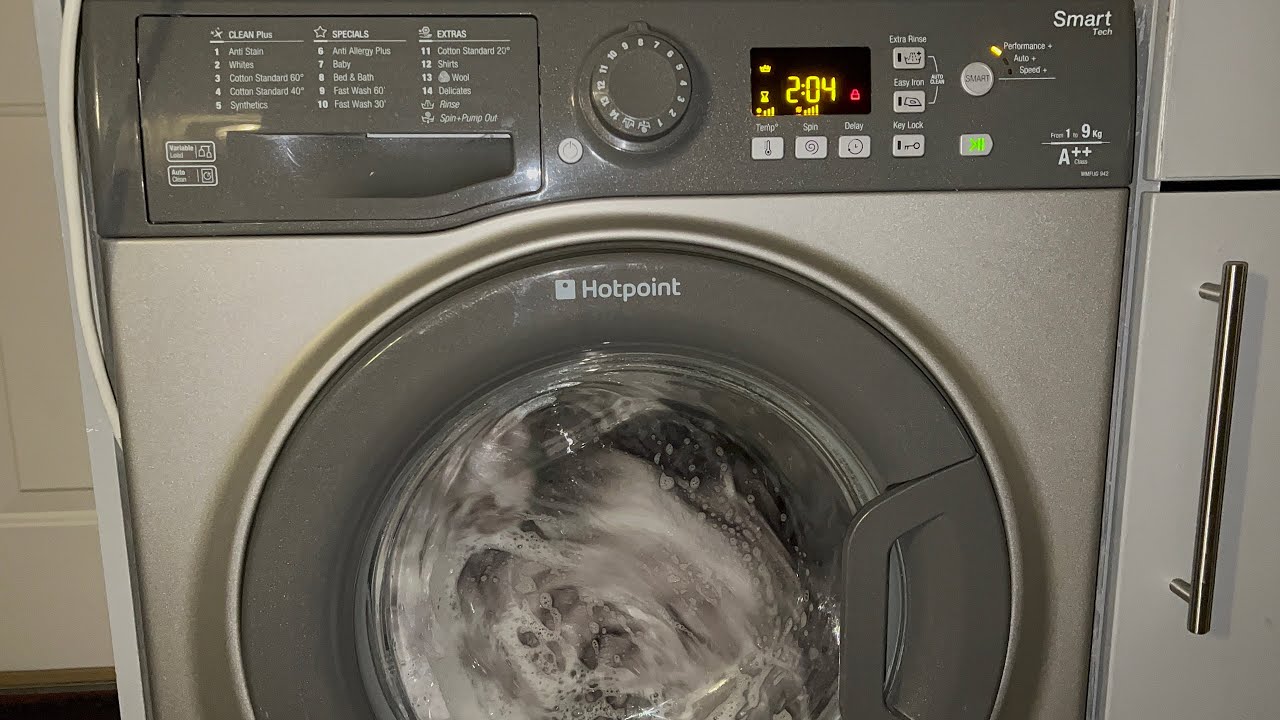 Hotpoint smart tech - is back! Bed and bath 60c mainwash - YouTube