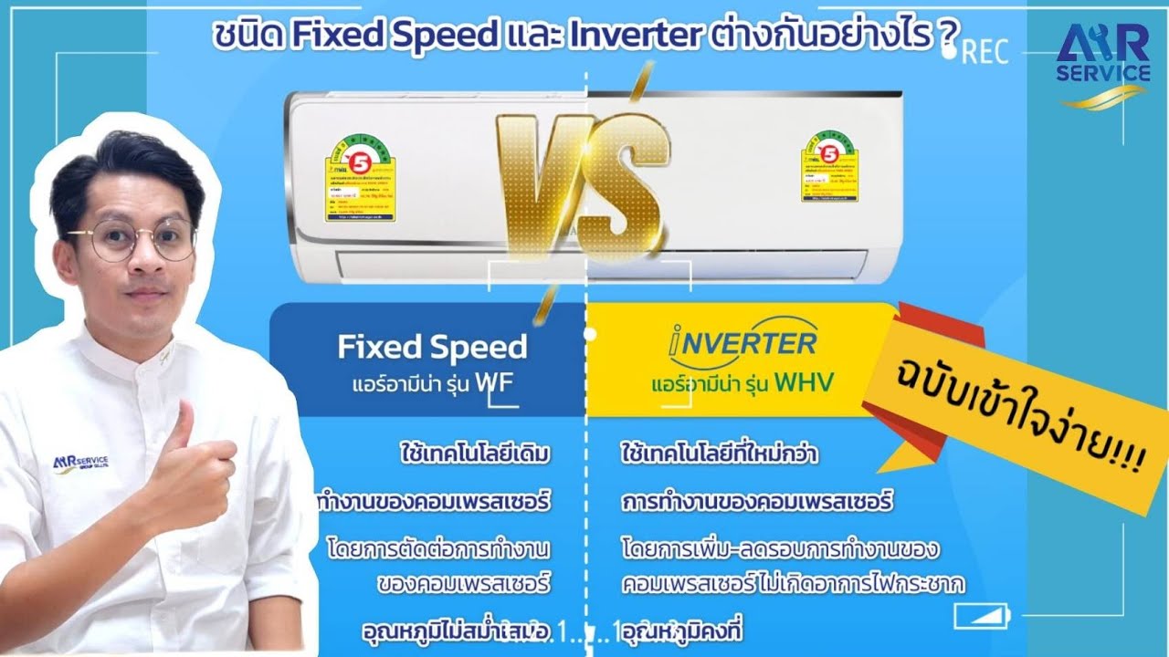 ควรเลือกซื้อแอร์บ้านระบบใด Fixed speed หรือ Inverter ต่างกันอย่างไร ...