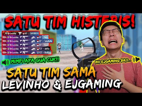 HISTERIS!! LEVINHO DAN EJGAMING 1 SQUAD?!  RANDOMNYA SENENG PARAH! | PUBG MOBILE