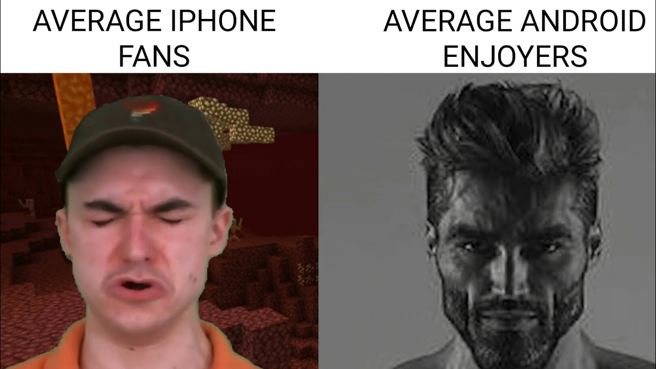 iphone vs android giga chad meme - YouTube