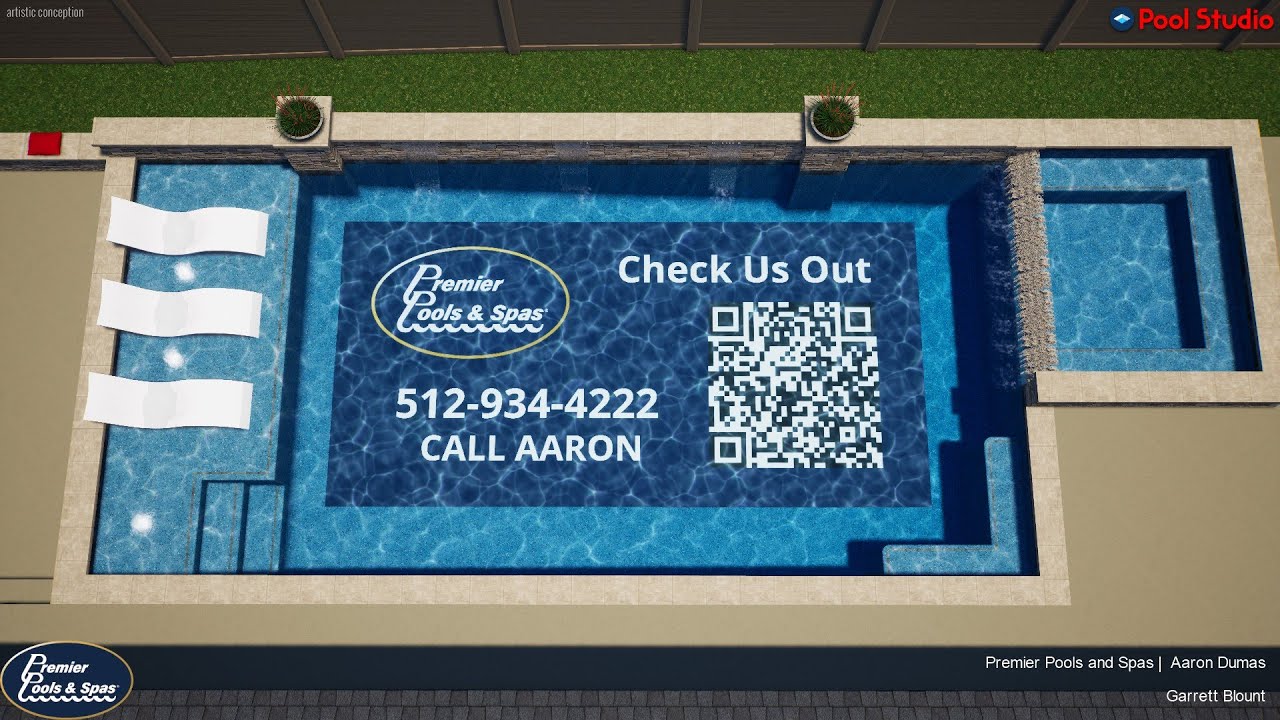 Blount family pool design Premier Pools Austin - YouTube