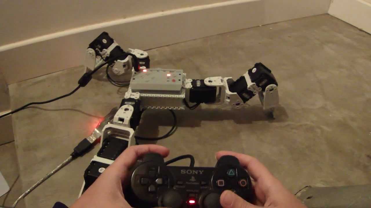 My first spider robot in C++ - YouTube