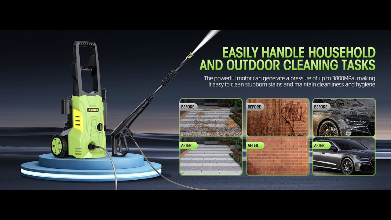 Apiuek Portable Electric Pressure Washer | Key Features - YouTube