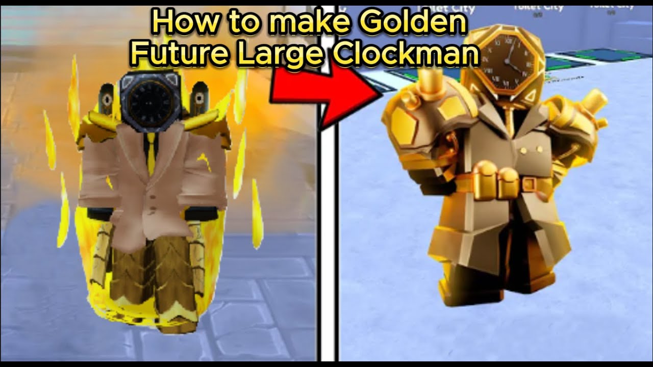 How to make Golden Future Large Clockman on Roblox #avatar #roblox # ...