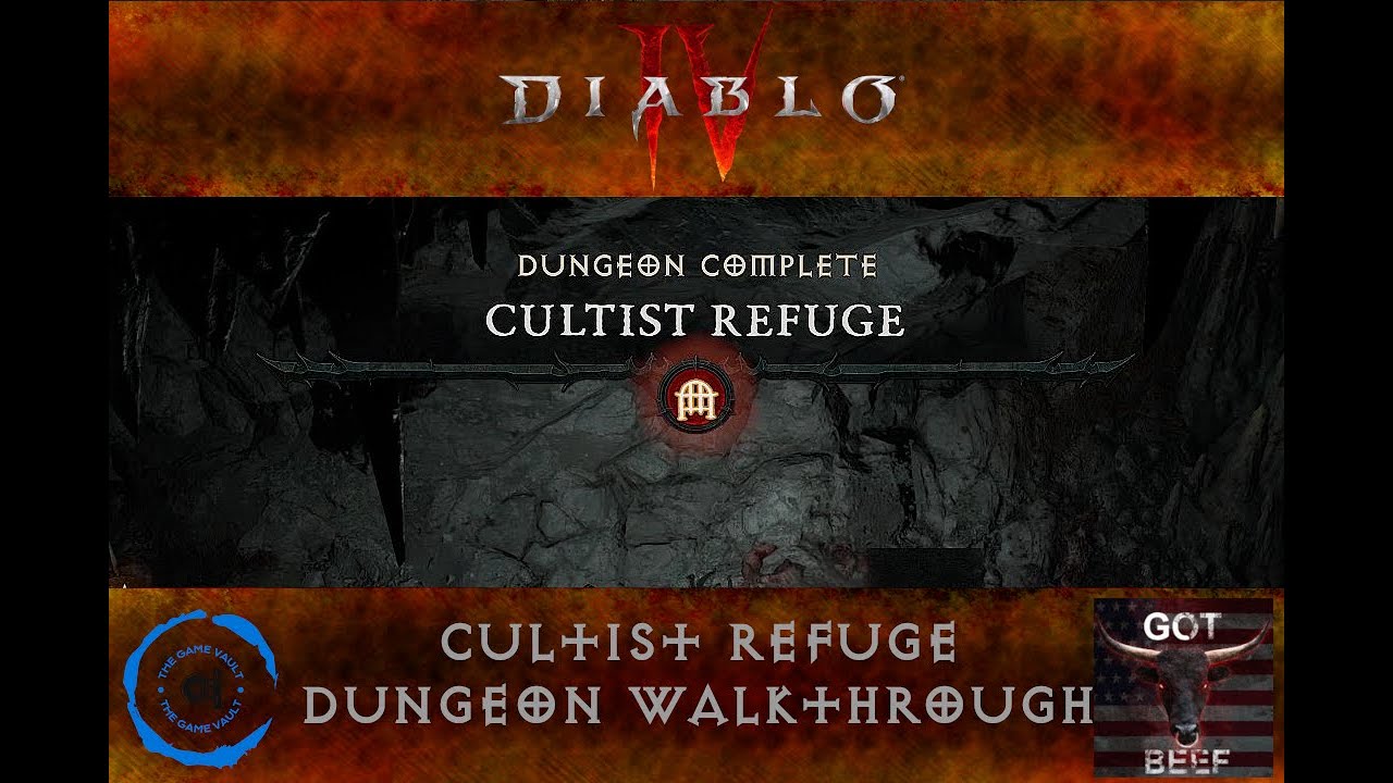 Diablo IV Cultist Refuge Dungeon Walkthrough - YouTube