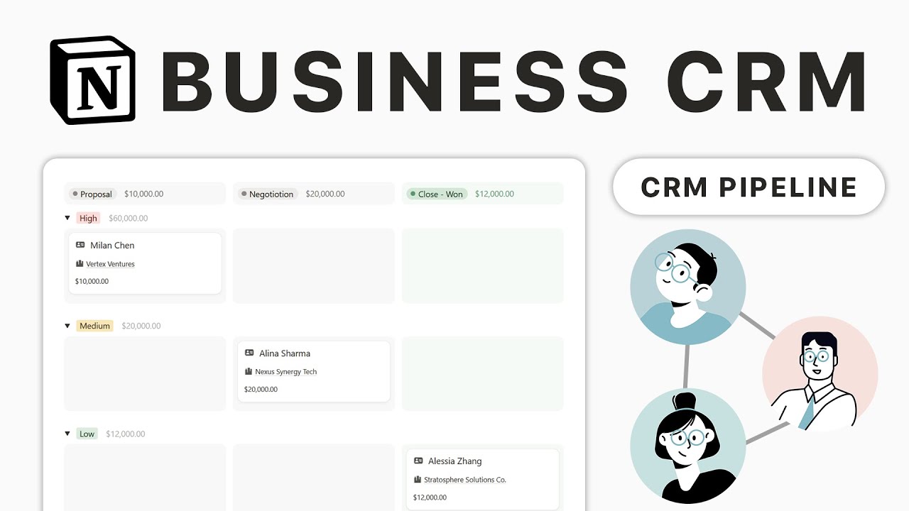 How to use Notion CRM System and Sales Pipeline to Track Clients, Deals ...