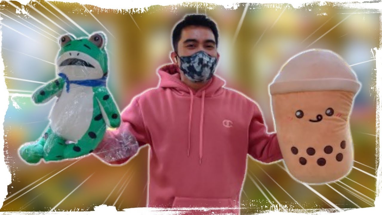 Giant Boba plush vs Douyin Frog plush 😍Taiwan #clawmachine vlog Ep.43 ...