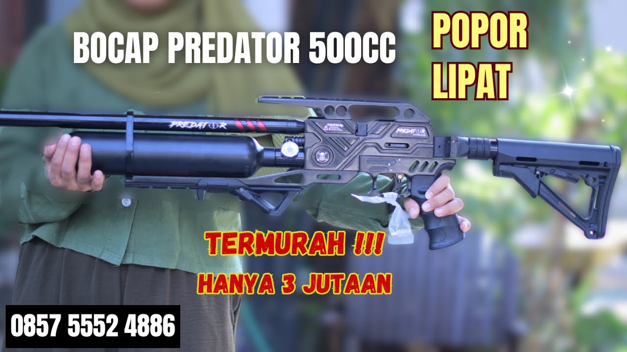 Harga Senapan Angin Bocap Predator 500cc Popor Lipat - YouTube