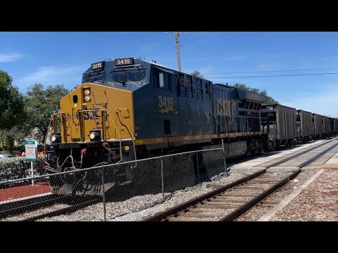 CSX 3419 leads manifest in Deerfield Beach Florida 9-3-22 - YouTube