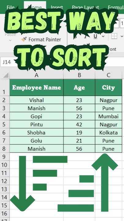 Best way to sort any excel data! Amazing shortcut!#excel #exceltips # ...