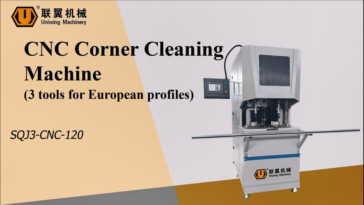 CNC Corner Cleaning Machine 3 tools SQJ3-CNC-120 - YouTube