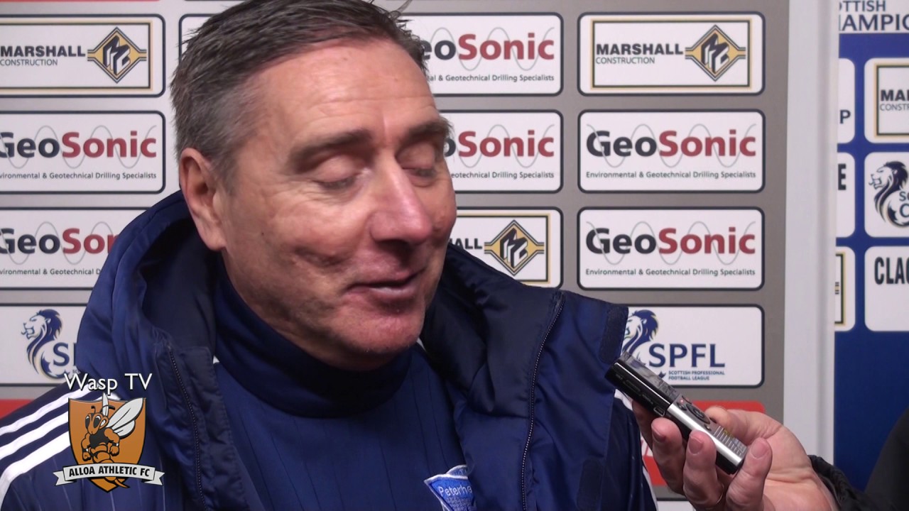 Jim McInally Post-Match Alloa vs Peterhead - YouTube