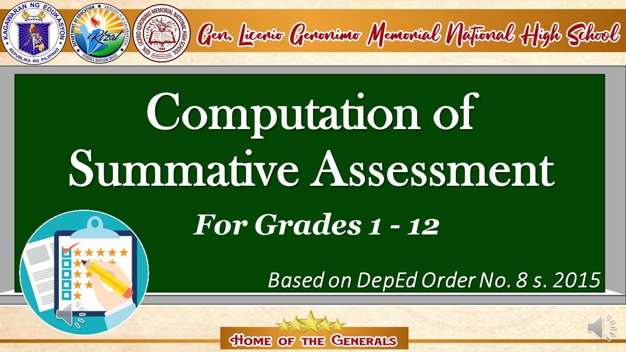 Computation of Summative Assessment for Grades 1 - 12 - YouTube