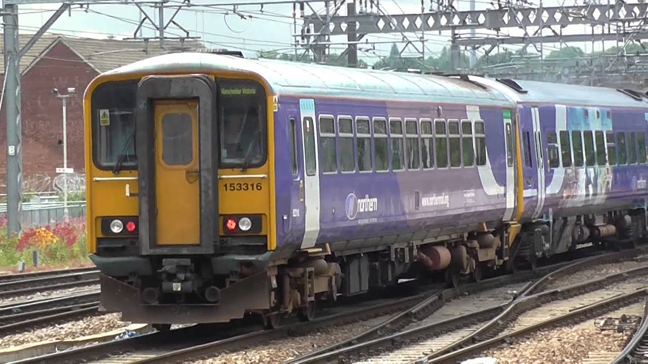 Northern Rail 158908 + 153316 Departs Leeds For Manchester Victoria ...