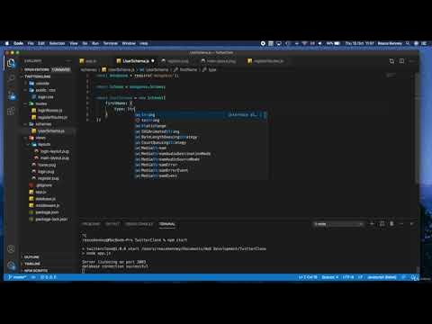 4.14 Creating the User Schema mongoose - YouTube